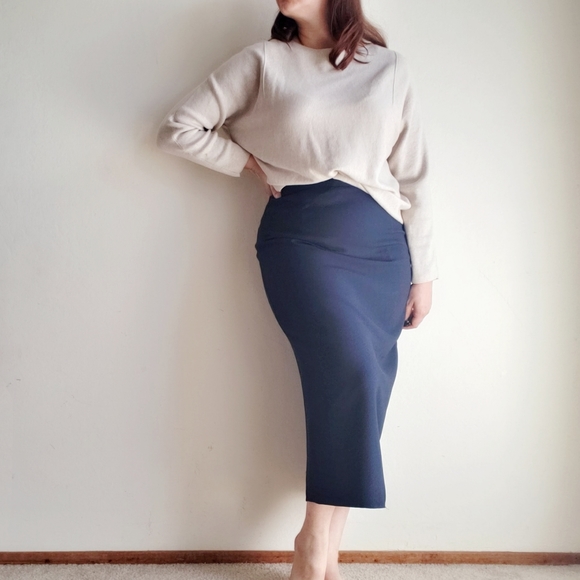 Vintage | Skirts | Vintage Boyet Fajardo Midi Pencil Skirt Navy | Poshmark